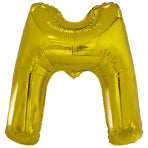 Large Letter M Gold Foil Balloon 86 cm – Partyland.is