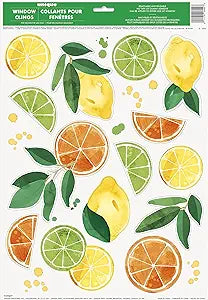 Citrus Fruit Window Cling Sheet – Partyland.is