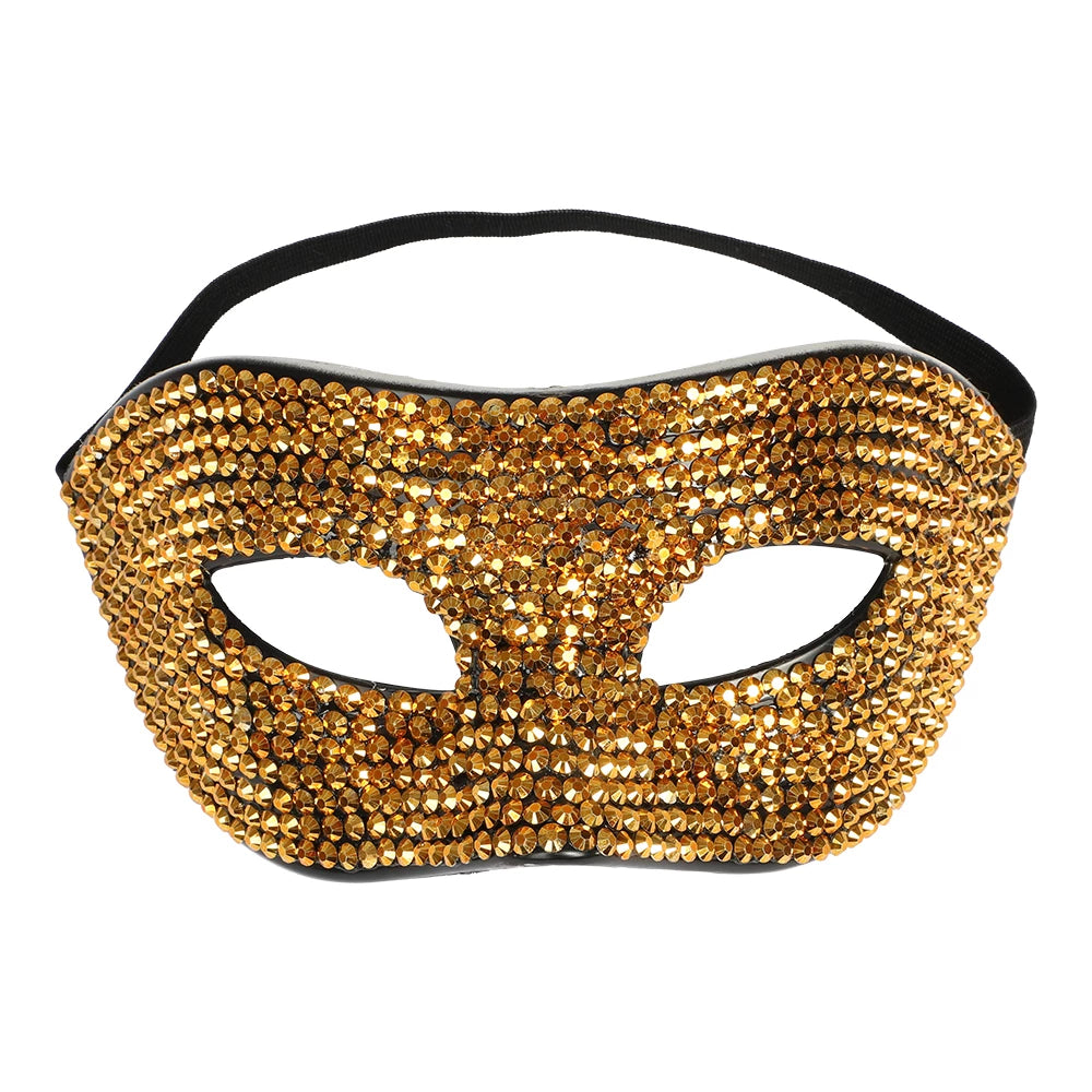 MASK RHINESTONE GOLD – Partyland.is
